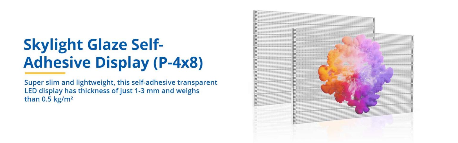 Adhesive LED Display P4×8 - Transparent Digital LED Display