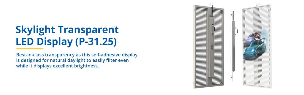 Skylight Transparent LED Display P31.25 Manufacturer In India, Noida Delhi